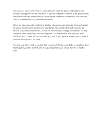 Top tips on managing professional boundaries in Social Work | DOCX ...