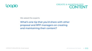 Top Tips from Top RFP and Proposal Experts | PDF