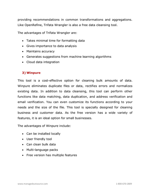 Top Tools for Data Cleansing | PDF | Databases | Computer Software and Applications