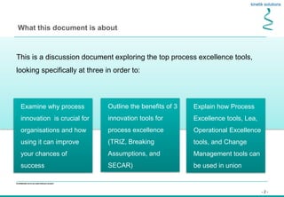 Top tools for process excellence | PDF | Management Consulting Industry ...