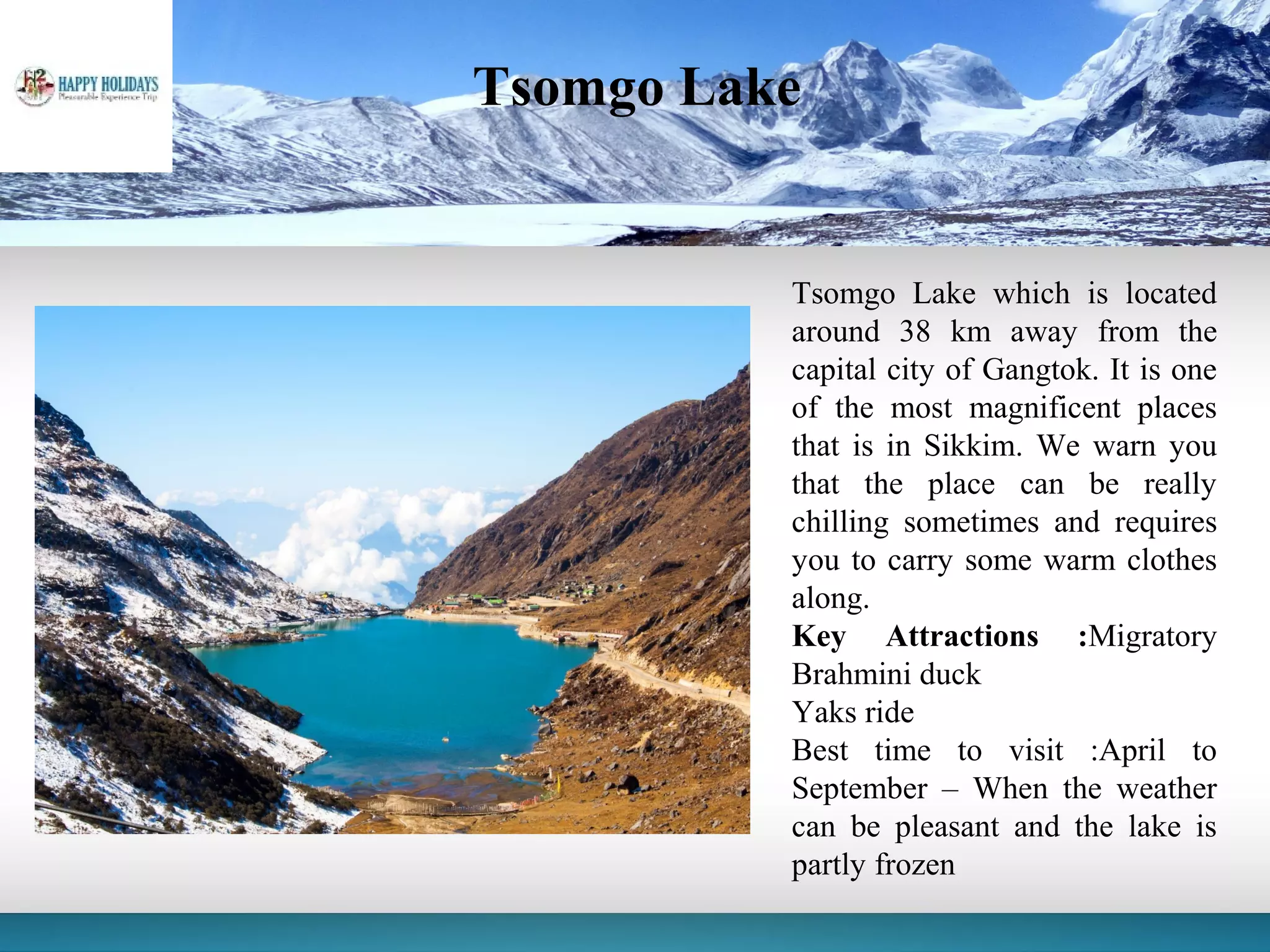 Top Popular Tourist Destinations to Visit In Sikkim | PPT