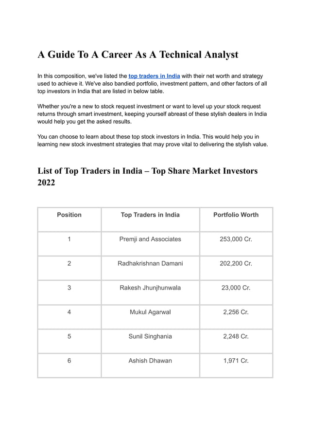top trader in india | PDF