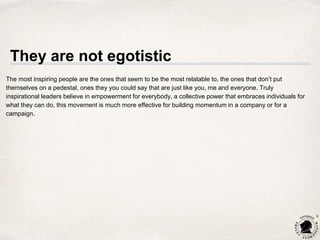 Top traits of inspirational leaders | PPTX | Career Advice | Careers