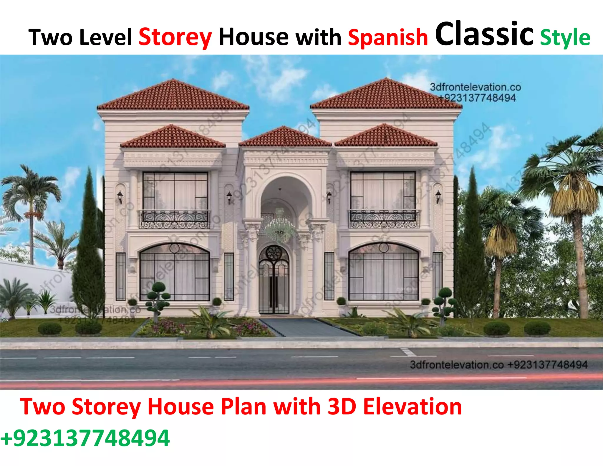 Top Two Level Storey House with Spanish Classic Style | PDF
