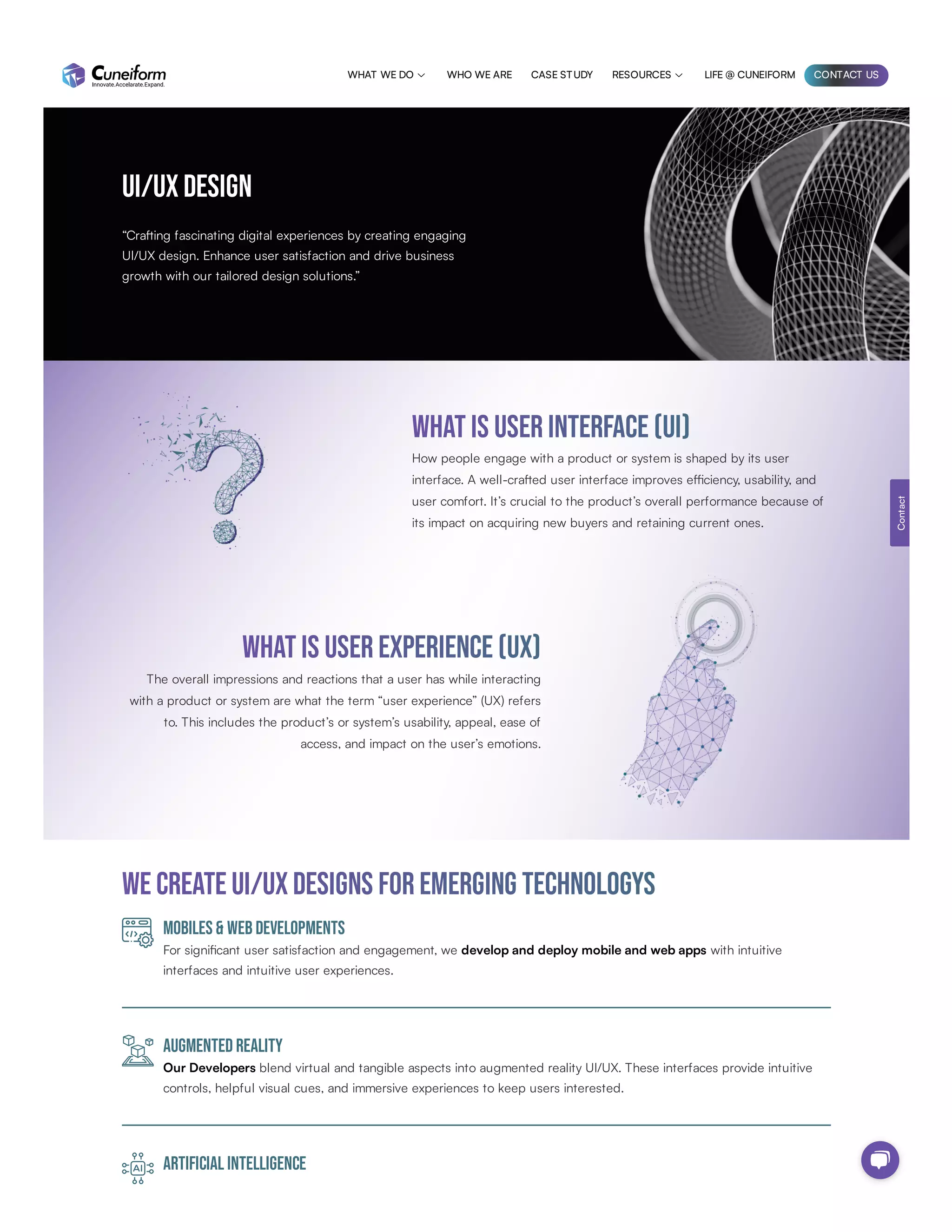 top UIUX design service company USA – Cuneiform | PDF