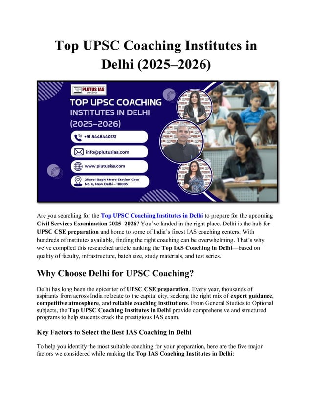Top UPSC Coaching Institutes in Delhi.pdf