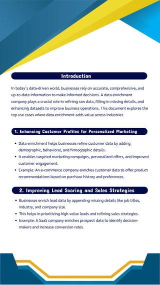 Top Use Cases of a Data Enrichment Company Real-World Applications | PDF