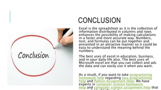 Top uses of microsoft excel | PPTX