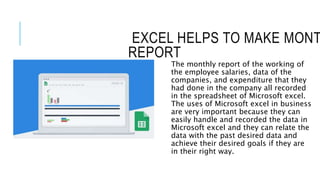 Top uses of microsoft excel | PPT