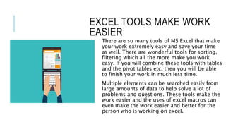 Top uses of microsoft excel | PPT