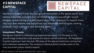 Top Space Focused VC Funds | PPT