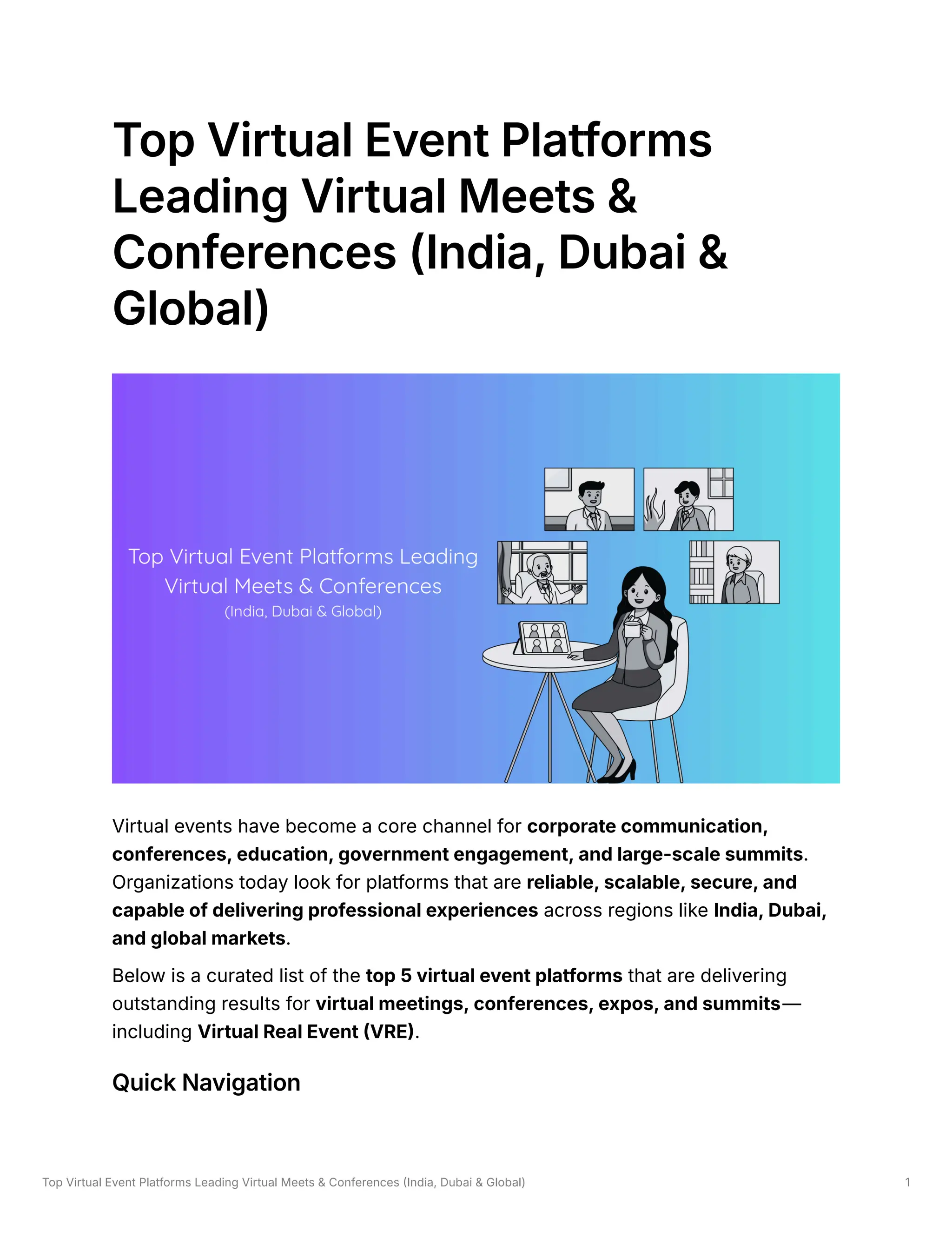 Top Virtual Event Platforms Leading Virtual Meets & Conferences (India ...