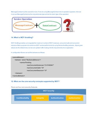 Top wcf interview questions | DOCX | Internet | Computing
