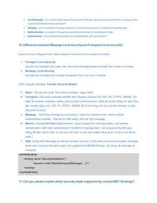 Top wcf interview questions | DOCX | Internet | Computing