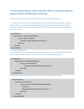 Top wcf interview questions | PDF