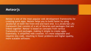 Top web development technologies | PPT