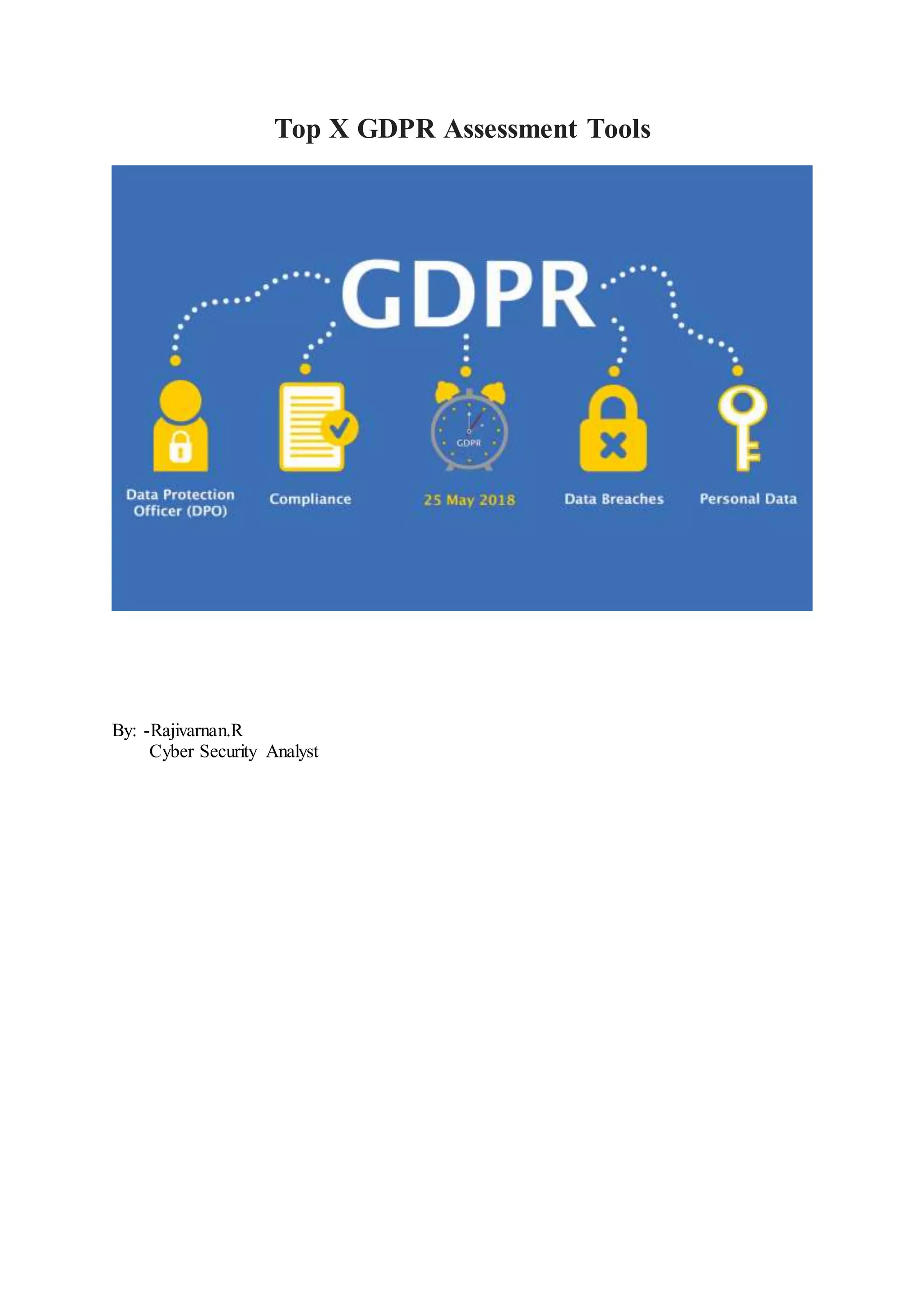Top gdpr assessment tools | PDF