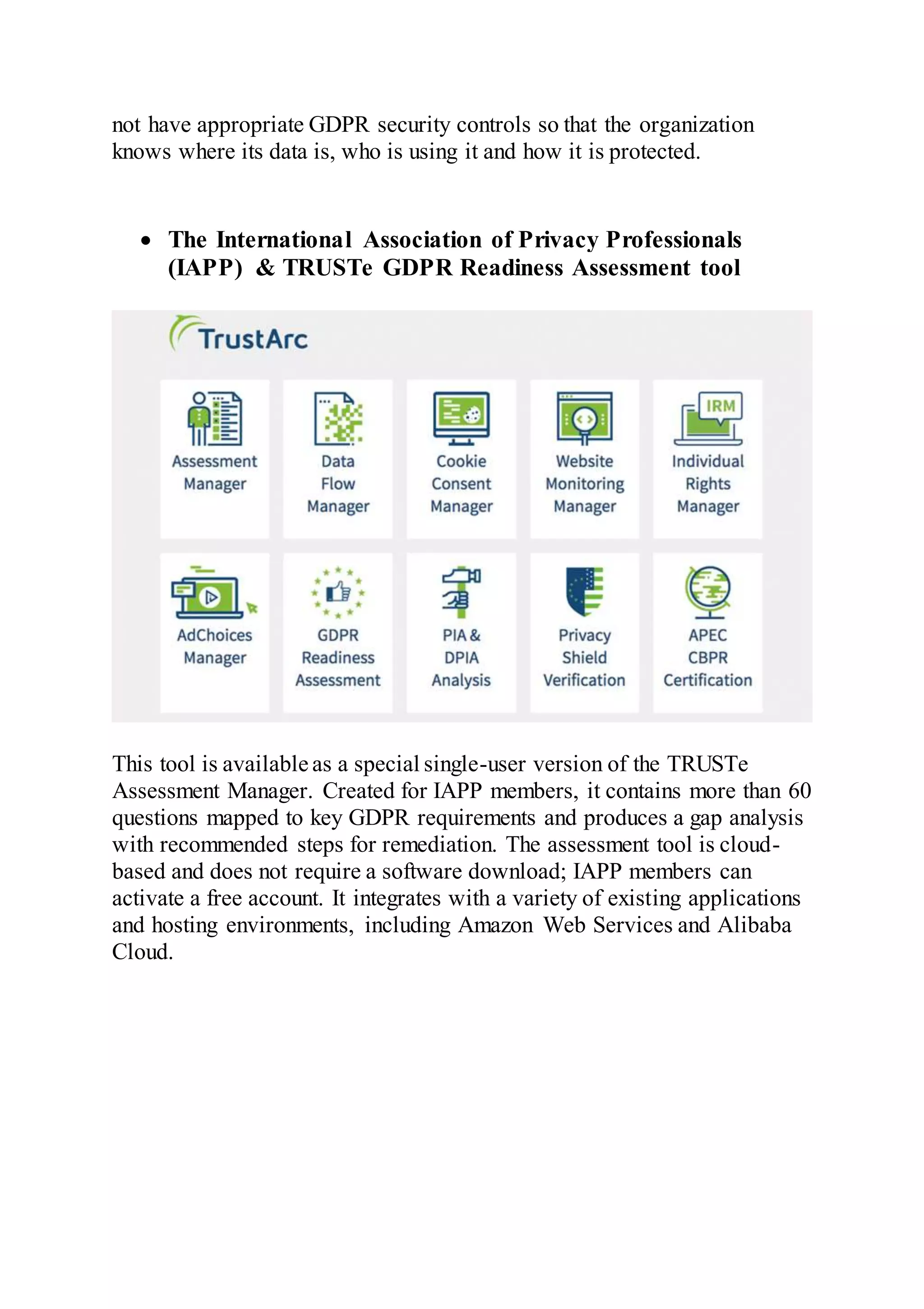 Top gdpr assessment tools | PDF