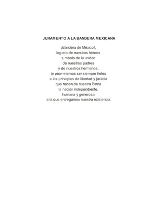 Toque de bandera y juramento a la bandera | DOCX
