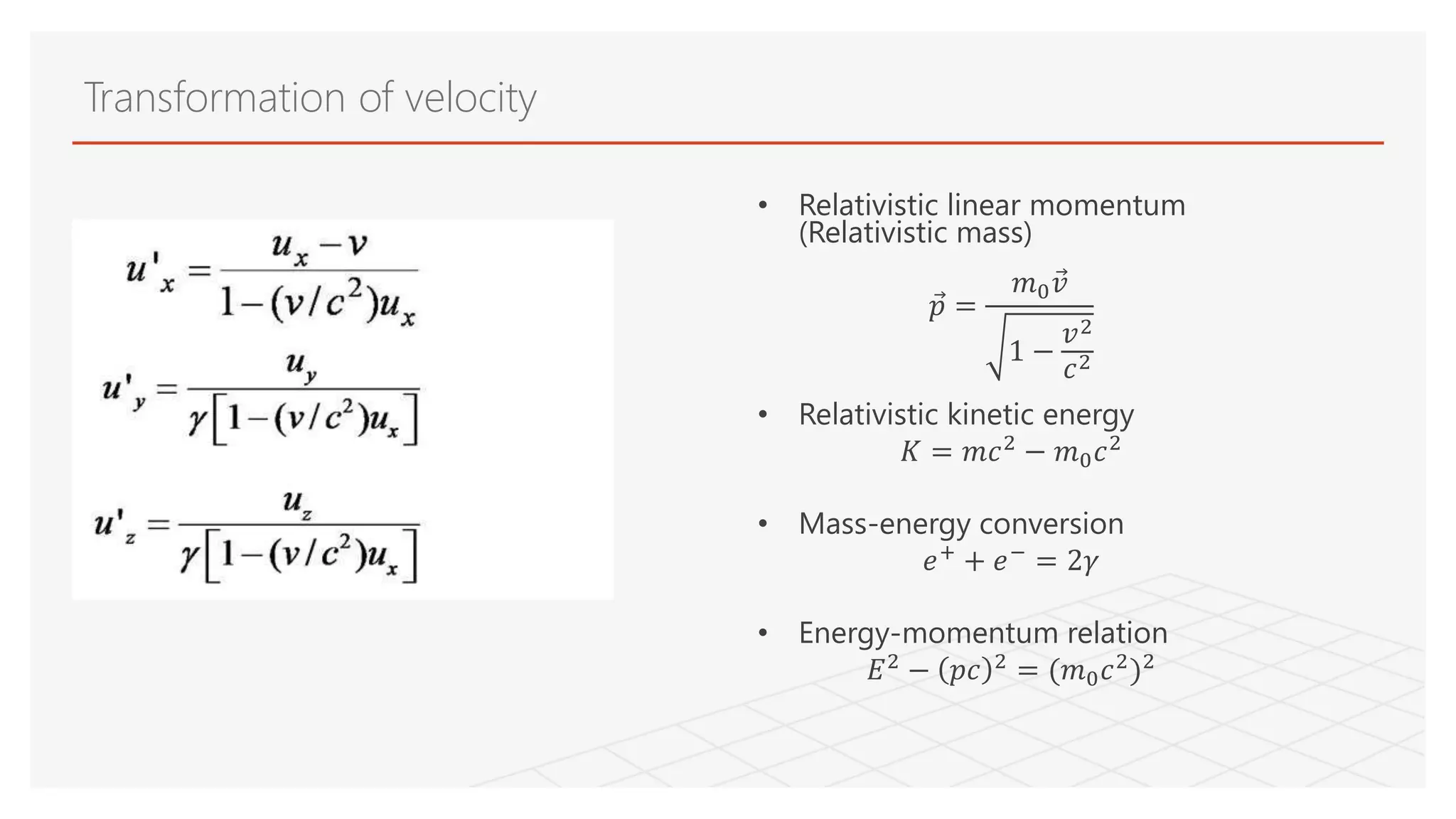 Basics of special theory of relativity | PPTX