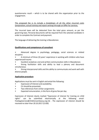 TERMS OF REFERENCE TRAINER FOR RESILIENCE APPROACH | PDF | Physical ...