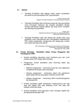 Terma Rujukan Pusat Sumber Pendidikan | PDF