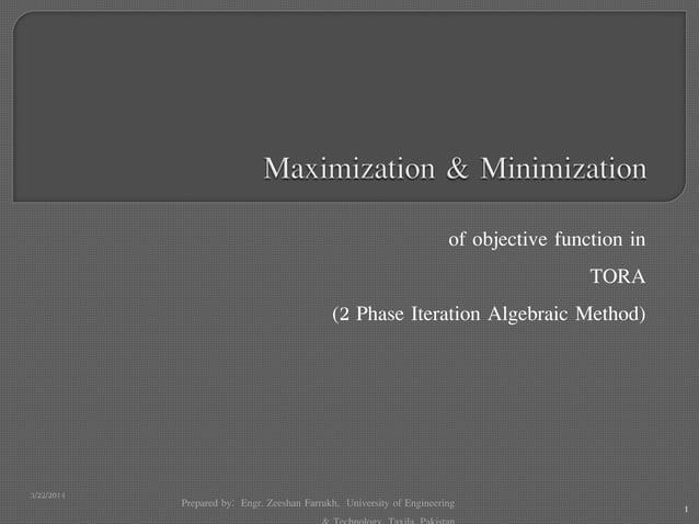 Tora (2 phase itteration, simplex method) | PDF