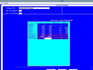 Tora (2 phase itteration, simplex method) | PDF