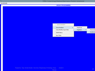 Tora (2 phase itteration, simplex method) | PDF