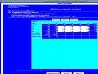 Tora (2 phase itteration, simplex method) | PDF