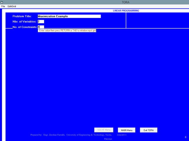 Tora (2 phase itteration, simplex method) | PDF