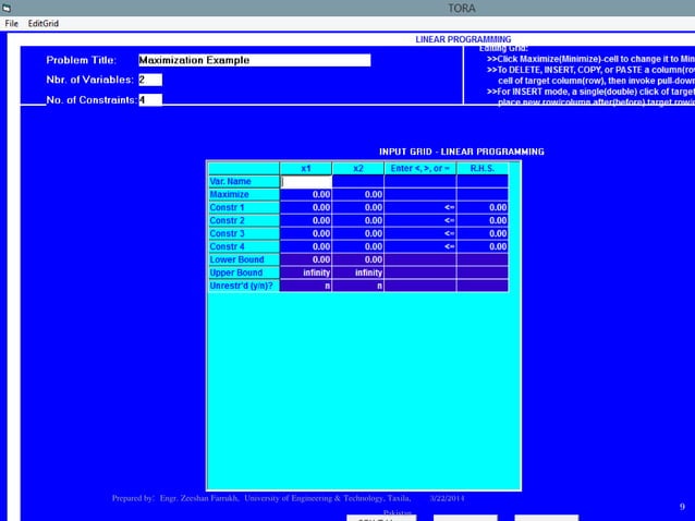 Tora (2 phase itteration, simplex method) | PDF