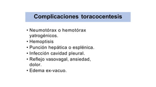 TORACOCENTESIS DERRAME PLEURAL EXPO PARA ENTENDER EL PROCEDIMIENTO | PPTX