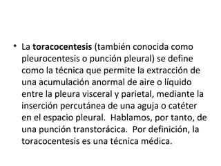 Toracocentesis y biopsia pleural | PPT