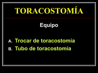 Toracostomia[1] | PPTX