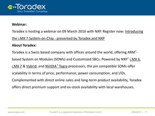 Toradex Expands Product Portfolio with New Embedded Computer Based on ...