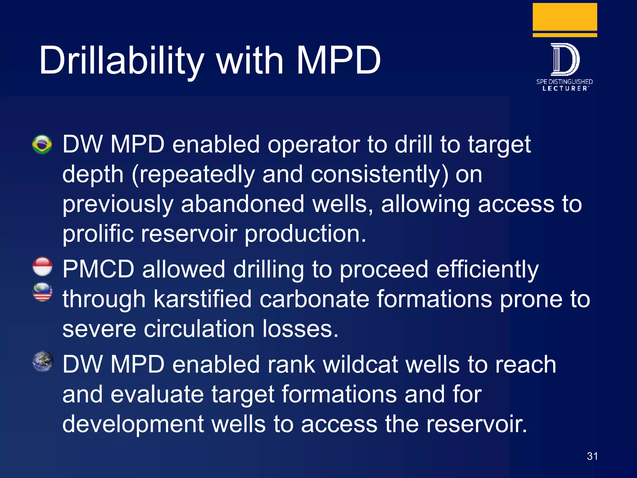 "Deepwater Managed Pressure Drilling and Well Drillability, Efficiency ...