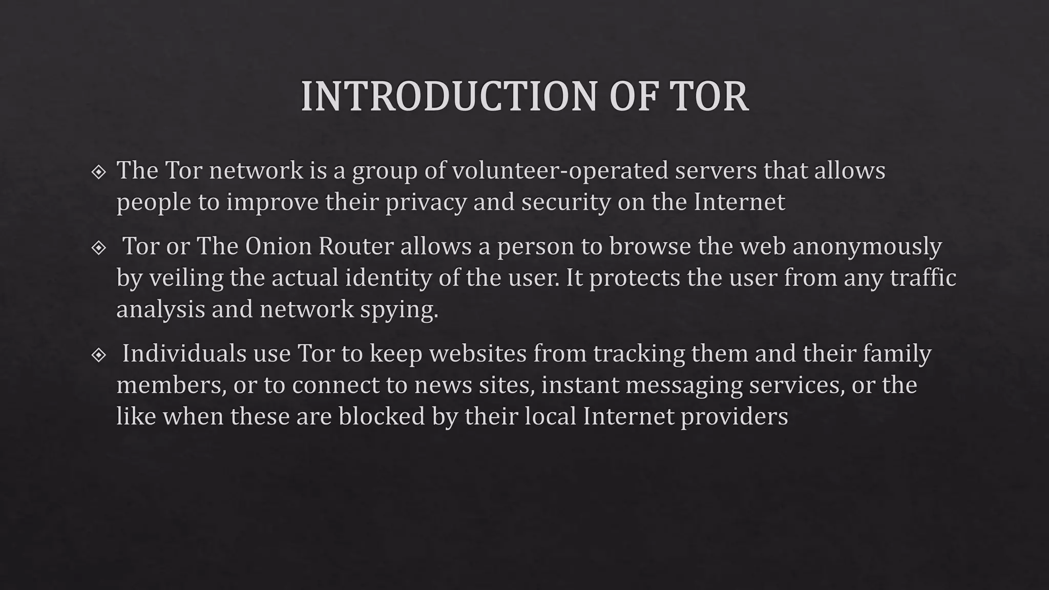 Tor and Deep Web - PPT | PPT