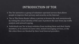 Tor and Deep Web - PPT | PPT