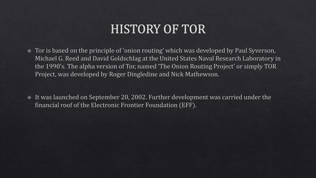 Tor and Deep Web - PPT | PPT
