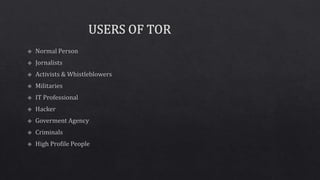 Tor and Deep Web - PPT | PPT