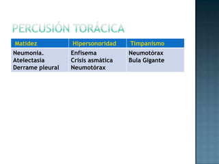 Examen físico respiratorio | PPTX