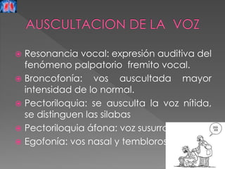 SEMIOLOGIA DE TORAX Y PULMONES | PPTX