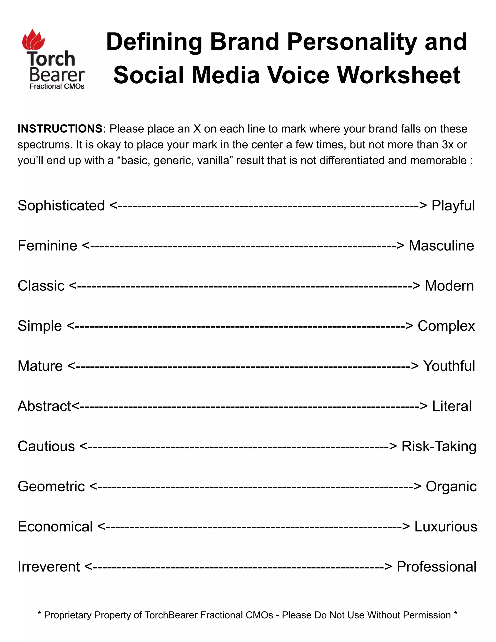 Defining Brand Personality and Social Media Voice Worksheet | PDF
