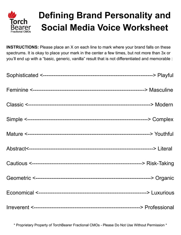 Defining Brand Personality and Social Media Voice Worksheet | PDF
