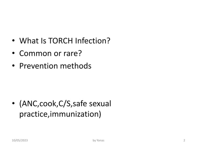 TORCH Infections.pptx | Pregnancy | Reproductive Health