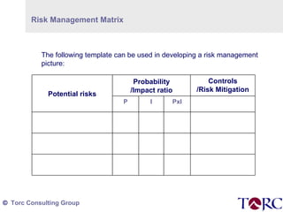 Torc Thumbnail 3 Risk Matrix | PPT