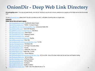 ToR - Deep Web | PPT