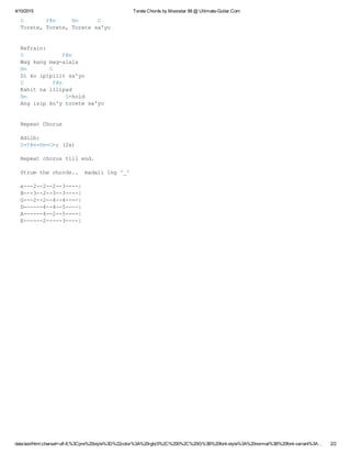 Torete Guitar Chords