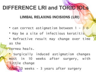 Toric iol 2 | PPT | Eye and Vision Conditions | Diseases and Conditions